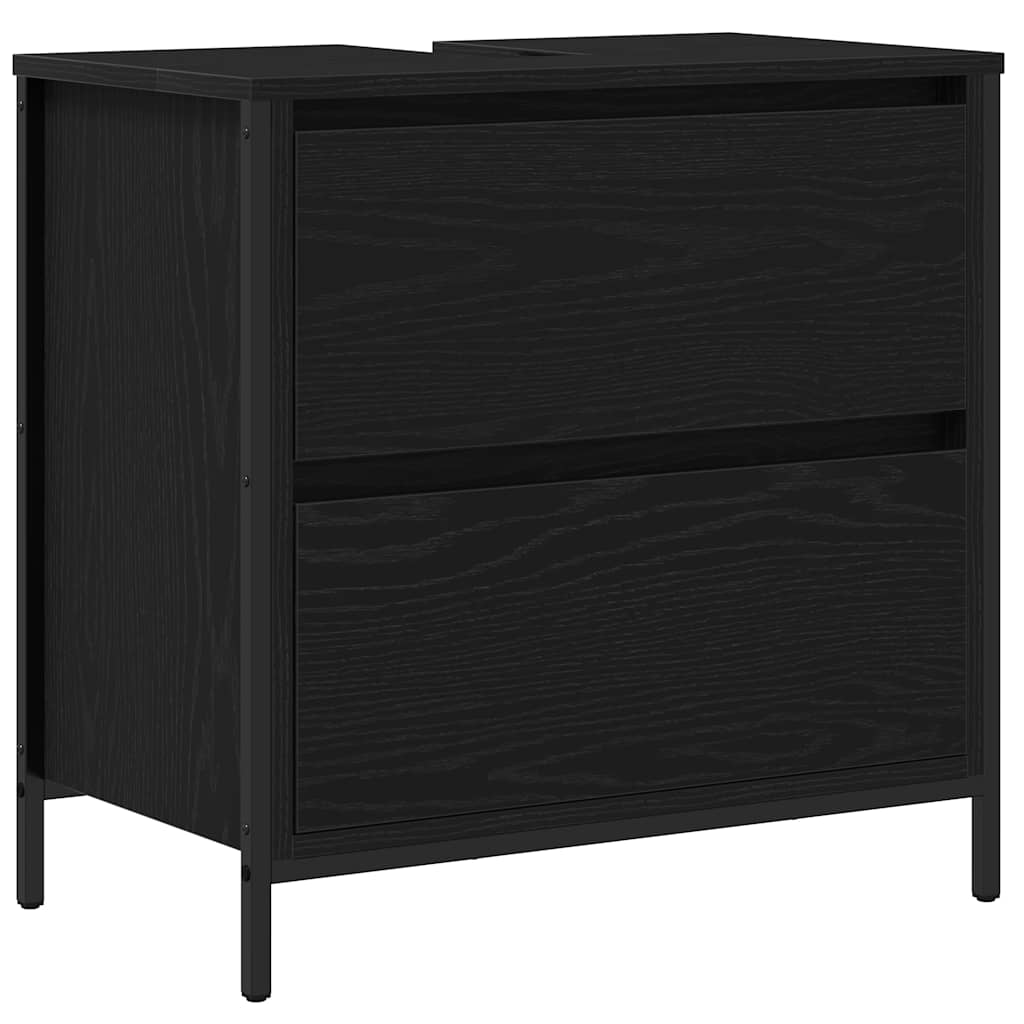 vidaXL Vannitoa valamukapp sahtlitega must tamm 60x34,5x60 cm | vidaXL.ee