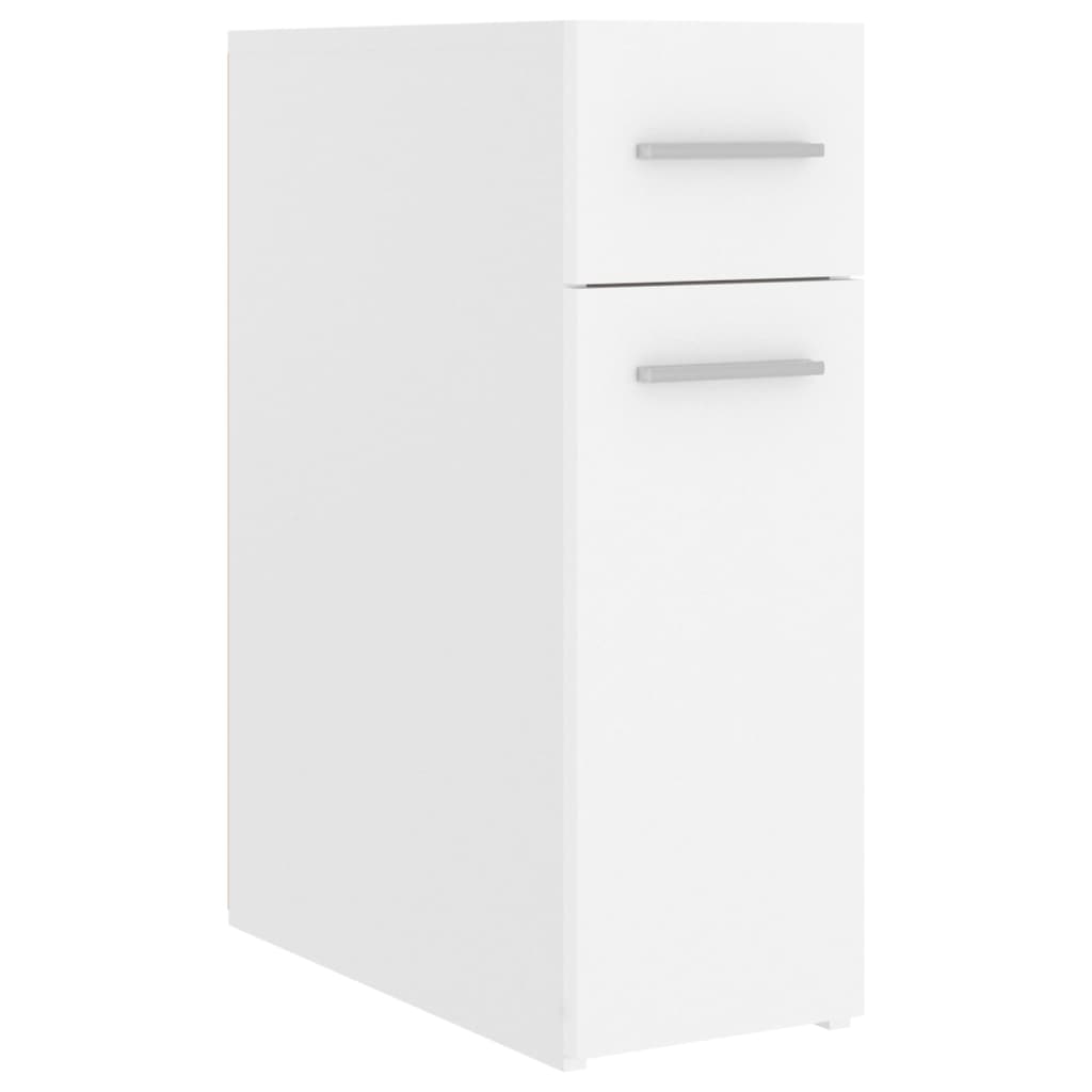 vidaXL sahtlitega kapp, valge, 20 x 45,5 x 60 cm, puitlaastplaat ...
