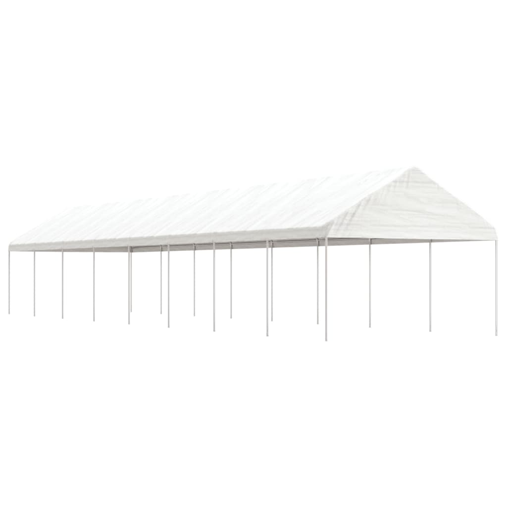 vidaXL katusega varjualune, valge, 17,84 x 4,08 x 3,22 m, polüetüleen ...