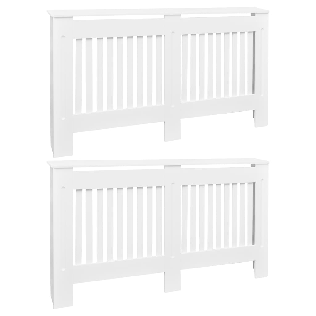 vidaXL radiaatori kate, 2 tk, MDF, 152 cm, valge | vidaXL.ee