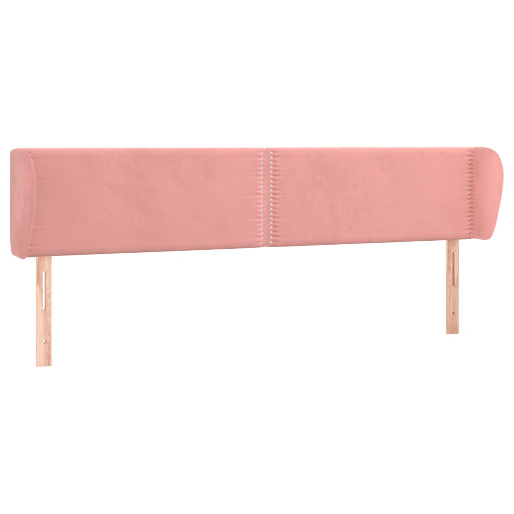 vidaXL voodipeats servadega, roosa, 203x23x78/88 cm, samet | vidaXL.ee